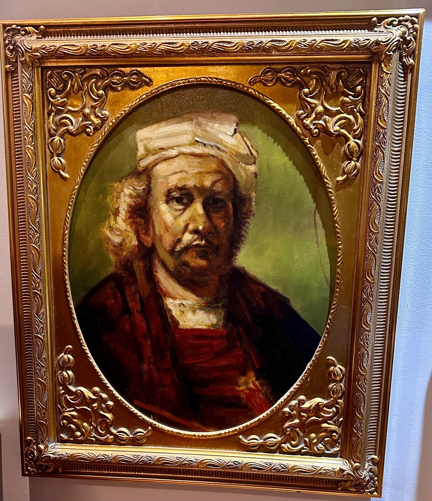 Rembrandt Original Replica Oil On Canvas Painting by Quebec Artist Carl ...