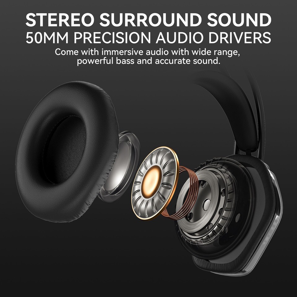 Gaming Headsets with Microphone 3.5mm Stereo Cat Ear Headphone for PC ...