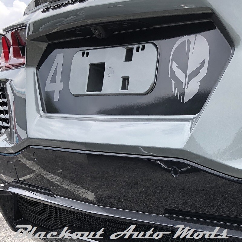 2023-2026 C8 Corvette Z06 Carbon Flash C8R License Plate Filler #4 ...