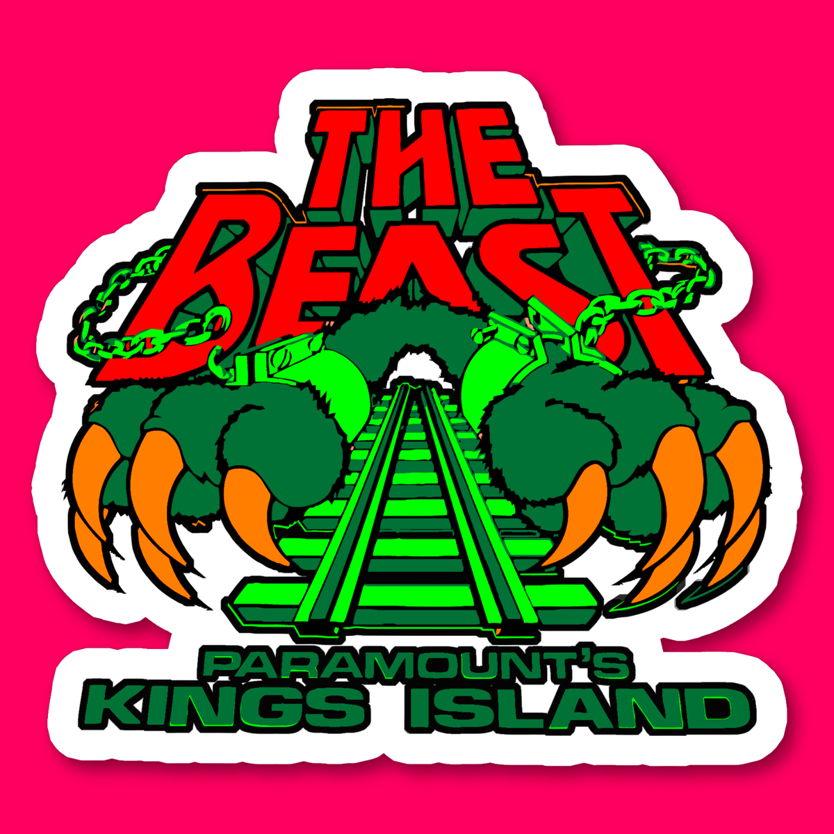 The Beast Roller Coaster Logo Kings Dominion's Rapterra Coaster Will