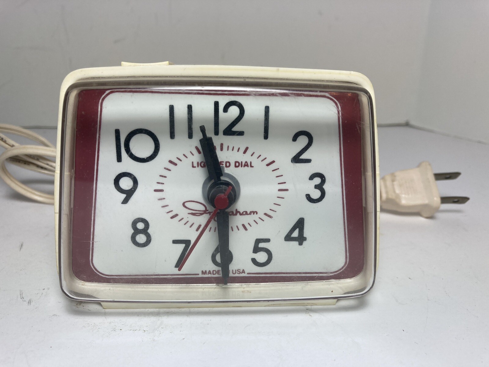 Vintage Ingraham Lighted Dial Alarm Clock 49-004 | eBay