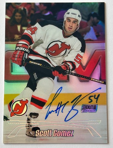 SCOTT GOMEZ SIGNED TOPPS STADIUM CLUB CHROME REFRACTOR DEVILS ROOKIE ...