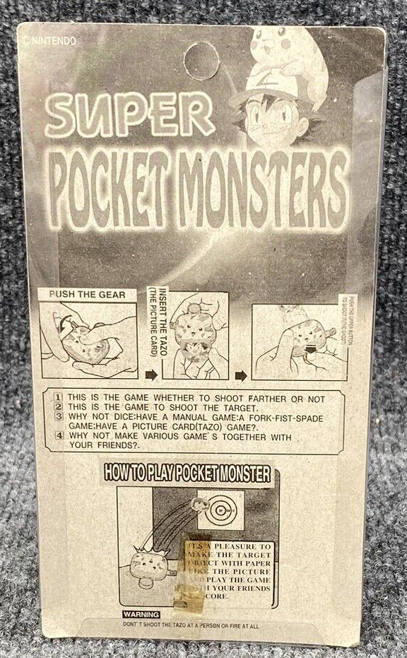 Super Pocket Monsters Pokemon Tazo Shooting Toy Made in Korea Vintage ...