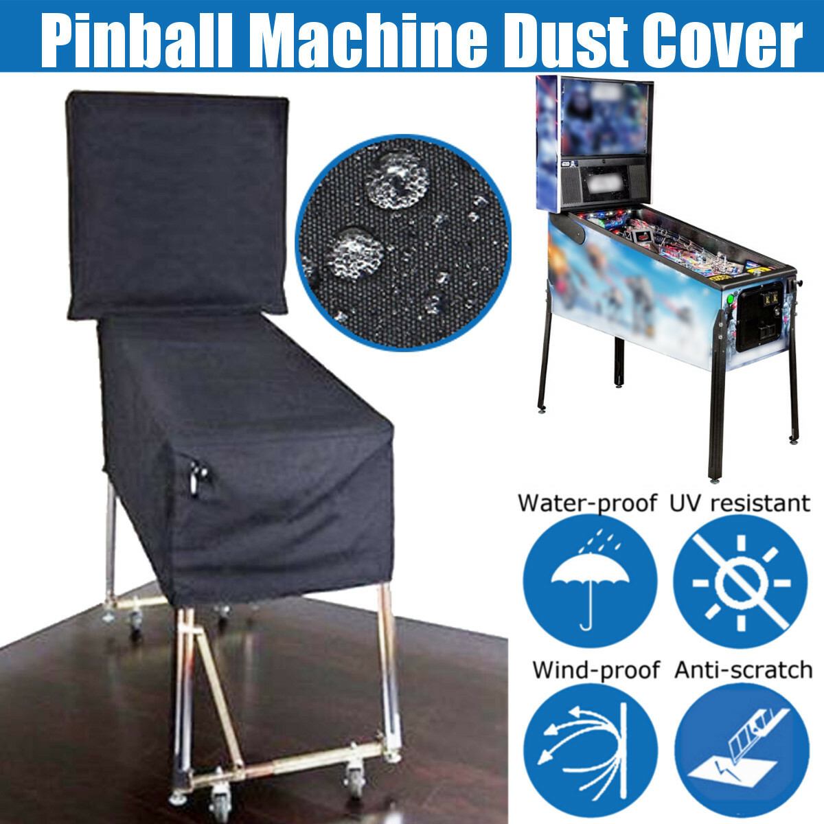 1x Pinball Machine Dust Cover Protector Black -4 types ( Choose your ...