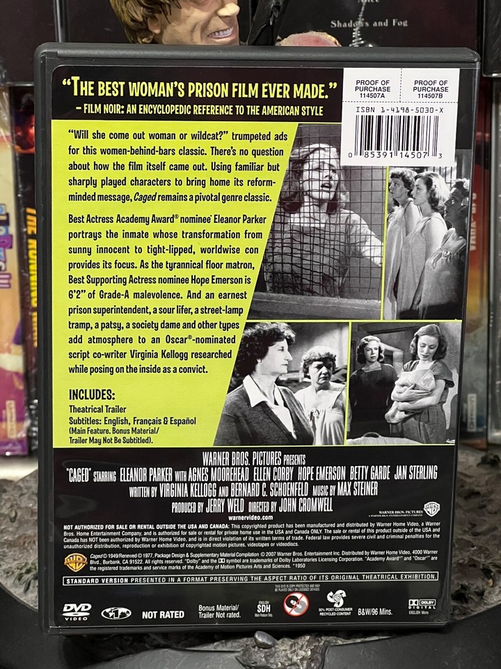 Trog / Caged! (DVD) Joan Crawford, Freddie Francis, Eleanor Parker ...