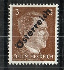 Austria Stamp 393 - 3pf brown overprinted for use in Austria | eBay
