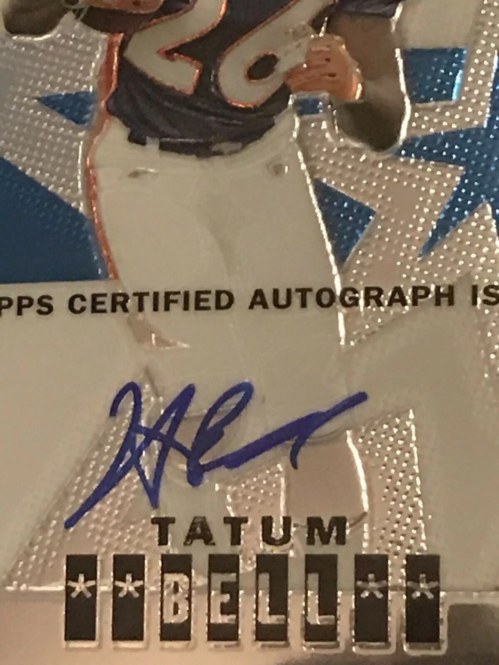 2004 TOPPS FINEST AUTOGRAPHS TATUM BELL ROOKIE ONCARD AUTO 673/999 ...