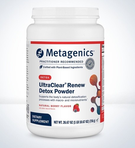 UltraClear Renew Detox Powder By Metagenics. 26.67 oz. Berry Flavored ...