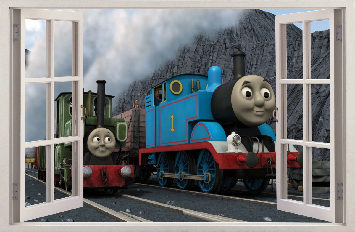 WALL STICKERS Effect Window TRAIN THOMAS decorative sticker to the room ...