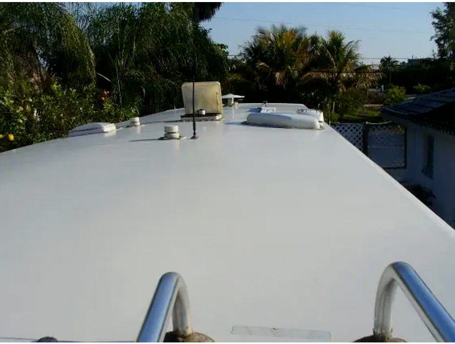 9 feet x 28 feet White TPO Rubber Roof for RVs & Campers Alpha Systems ...