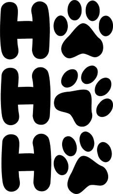 Christmas Pet Paw Print Ho Ho Ho Vinyl Decal Sticker for Car/Window ...