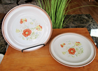 Lot of 2 VTG Colonial Stoneware by Caroline Dinner Plates Oven & Micro ...