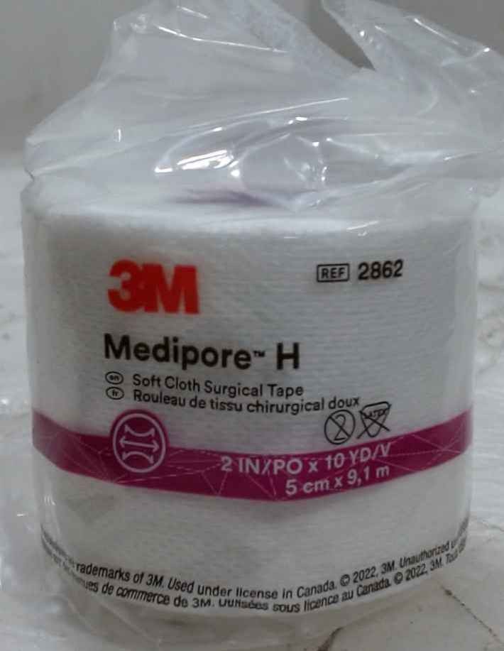 NEW BUNDLE OF 12 3M Medipore-H 2" x 10yd Roll of Soft Cloth Surgical ...