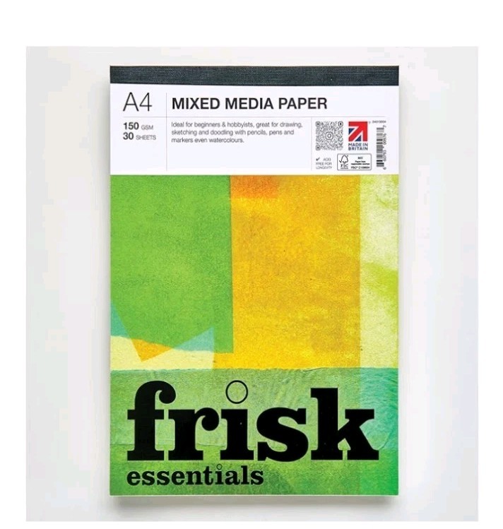 Frisk Essentials Mixed Media Paper Pad 150Gsm 30Sheets A4, White ...
