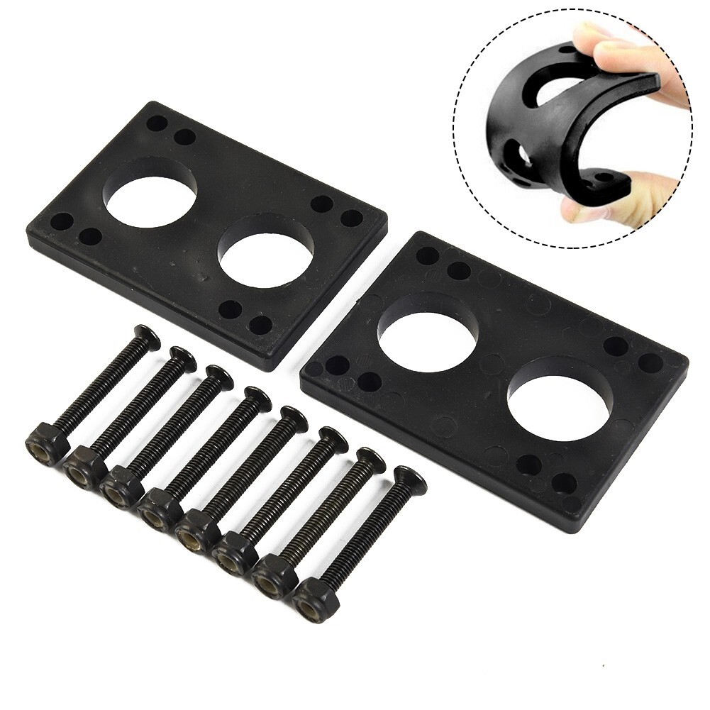 Longboard Double Rocker Accessories Rubber Gasket Riser Pads and Metal ...