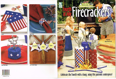 July 4th Firecrackers Plastic Canvas Pattern Leaflet Patriotic ...