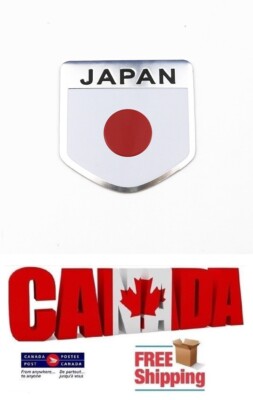 New Badge Chrome Car Japan Japanese Flag Decal Aluminum Emblem | eBay
