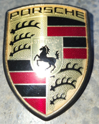 🏁Genuine Porsche OEM Hood Emblem Panamera Mecan Cayenne 970 918 991 718 ...