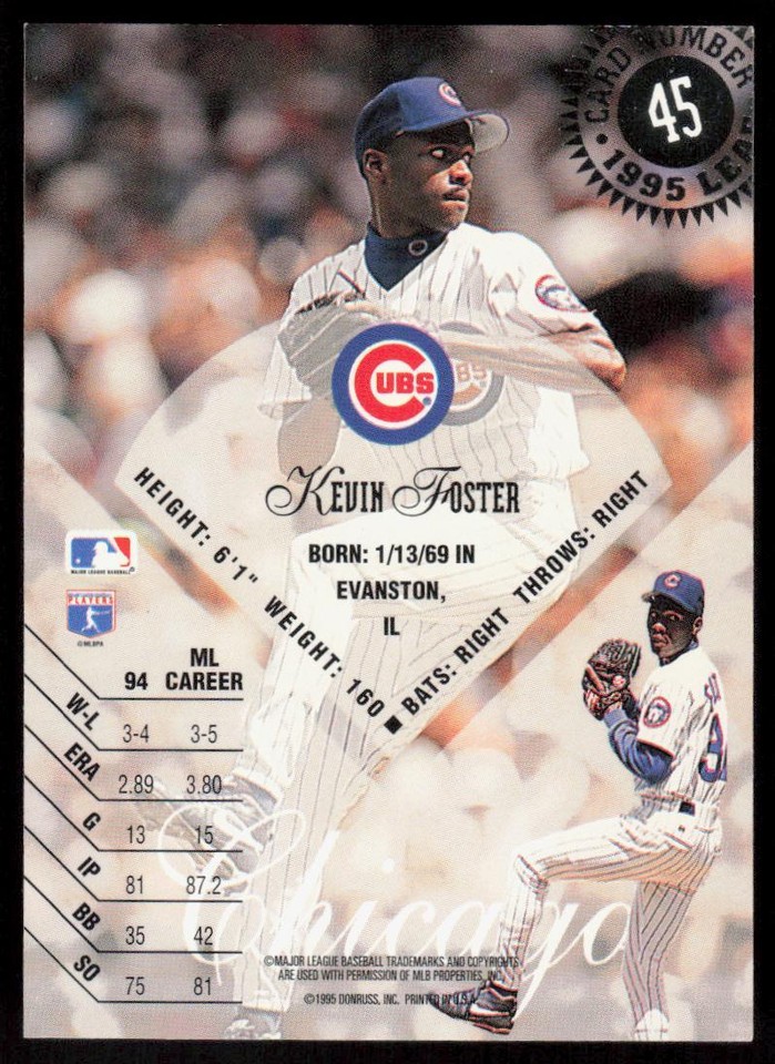 1995 Leaf 45 Kevin Foster Chicago Cubs | eBay