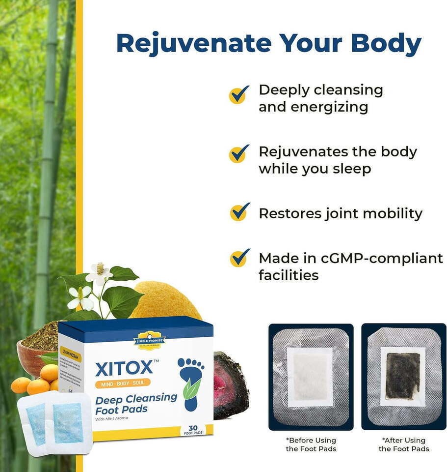 1/2/3* Xitox Foot Detox Patches Pads Toxins Deep Cleansing Herbal ...