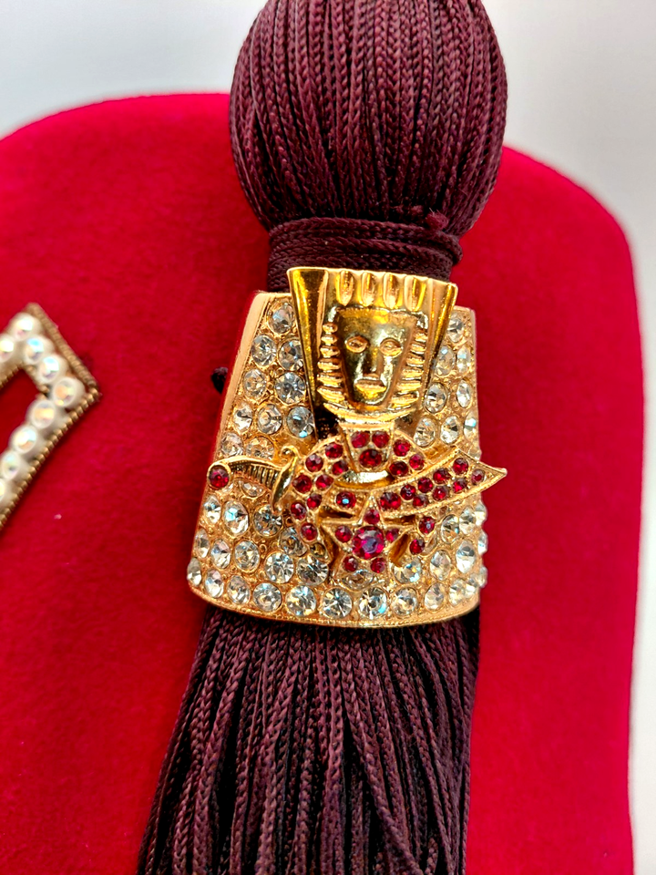 Vintage Shriner Fez Hat KAABA D TURIN Maroon 15” Tassel New York, NY ...