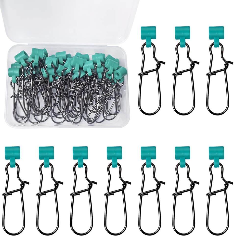 40Pcs Stainless Steel Fishing Line Sinker Slides Catfishing Rig with ...