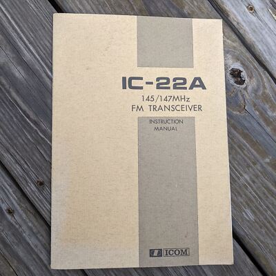 Icom IC-22A 145/147 MHz Transceiver Instruction Manual | eBay