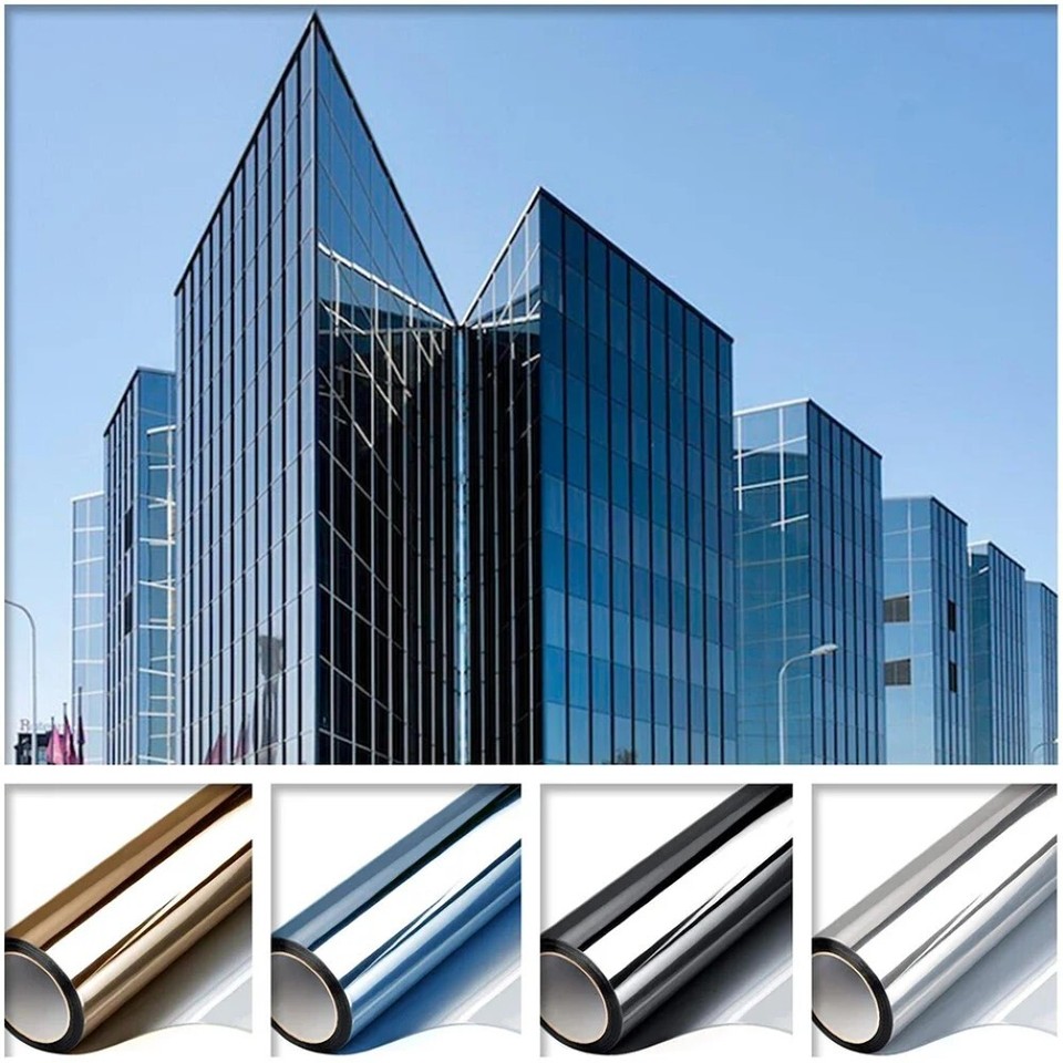 One Way Mirror Tint Window Film Privacy Protect UV Reflective Sun Block ...