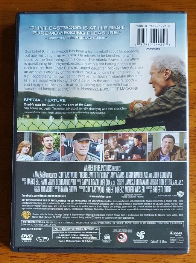 Trouble With The Curve Dvd Cover