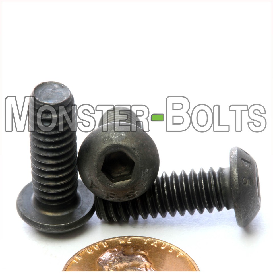 1/4-20 Button Head Socket Cap Screws, Alloy Steel w/ Black Oxide, US ...