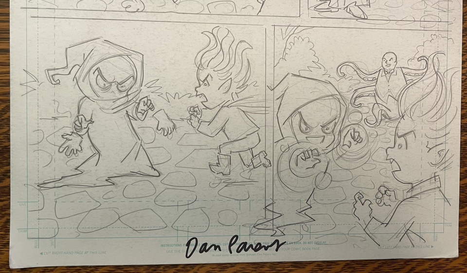 ORIGINAL PENCIL ART~DAN PARENT~11X17"HAND DRAWN & AUTOGRAPHED~SABRINA ...