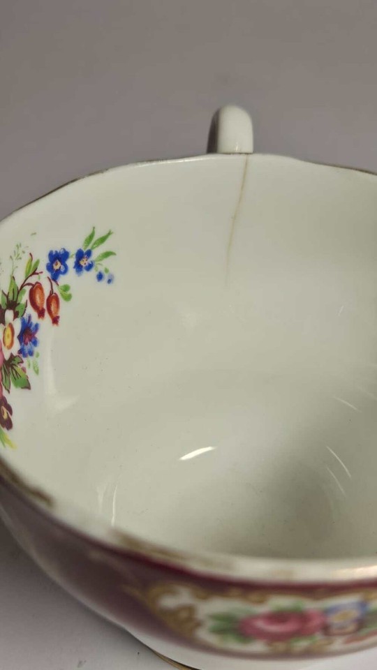 Vintage Royal Standard Maroon 'Lady Fayre' bone china 28 pcs Tea Set ...