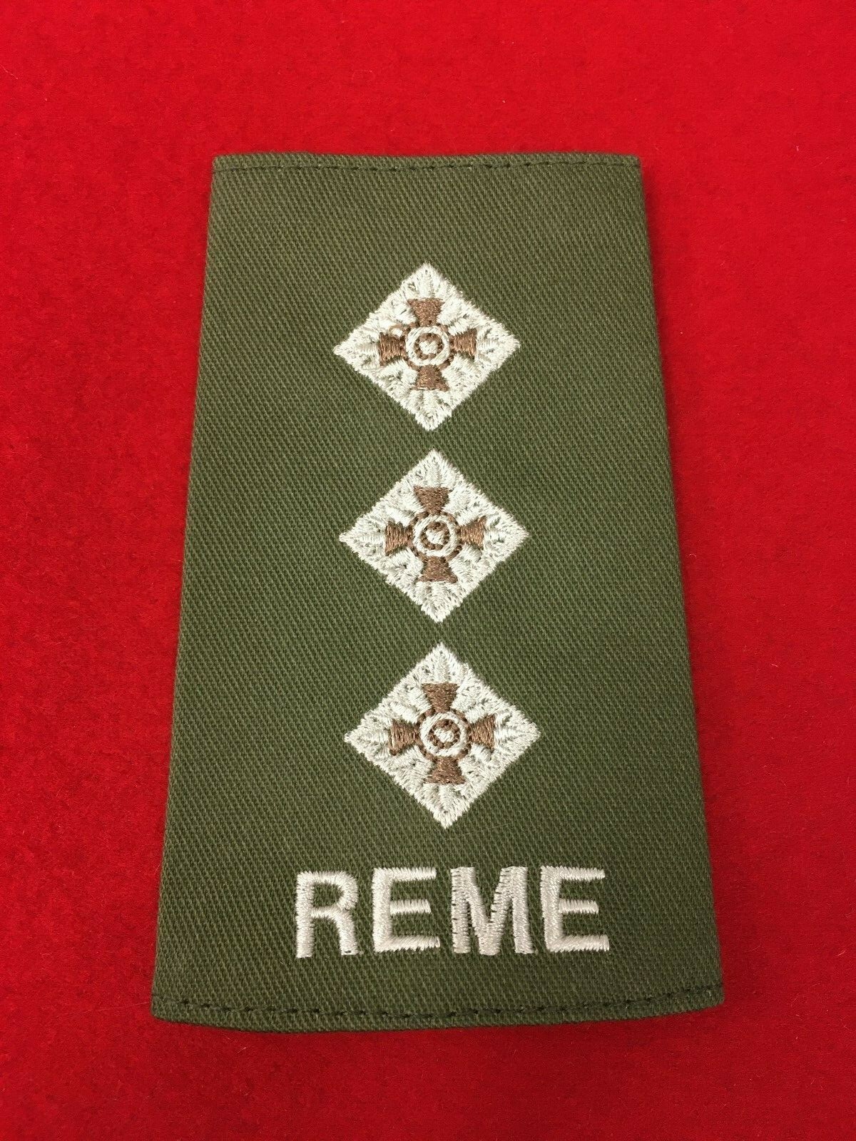 Quality REME Captain Olive Green Rank Slides REME Captain Combat Rank ...