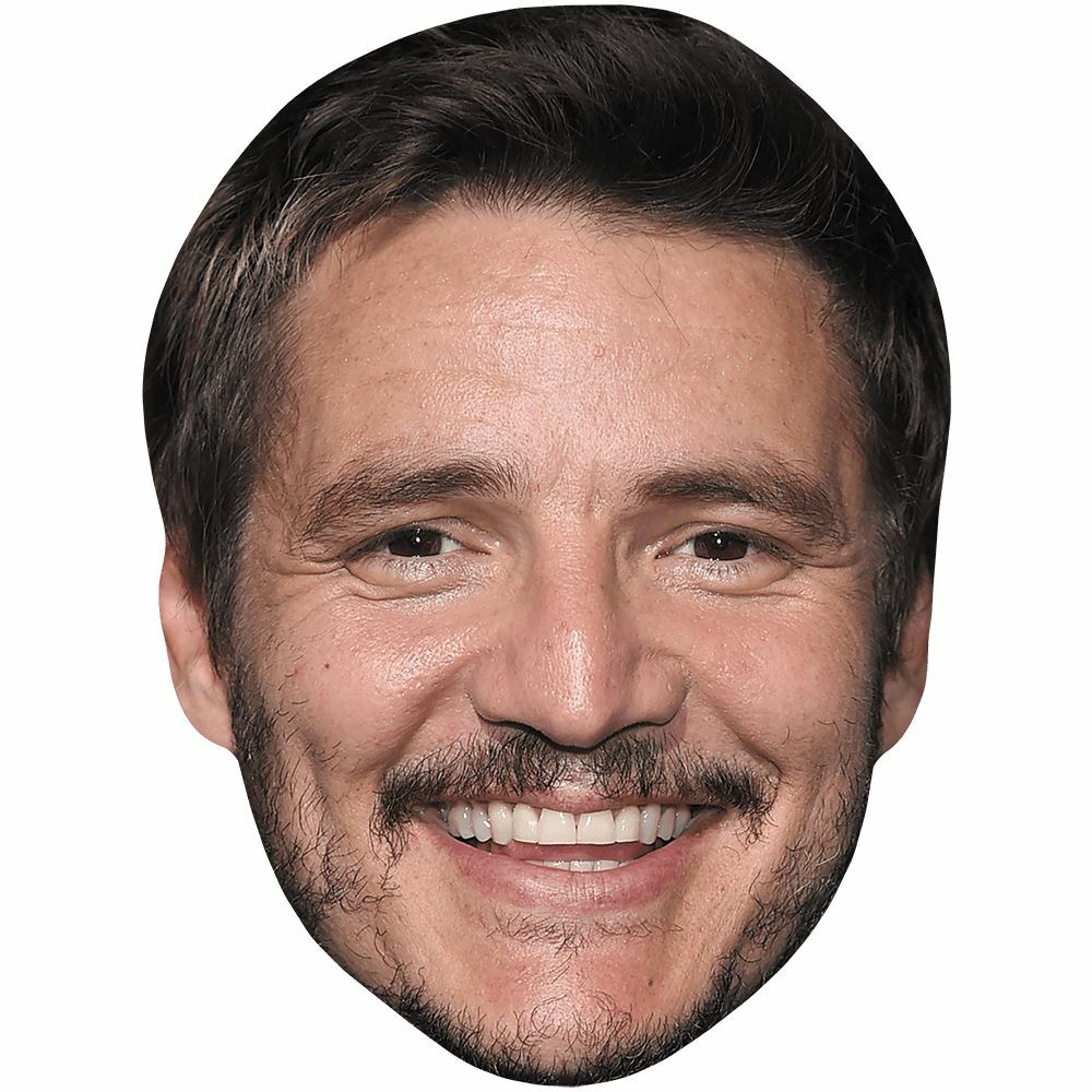 Pedro Pascal (Smile) Celebrity Mask, Flat Card Face | eBay