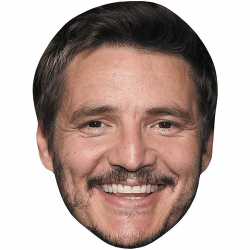 Pedro Pascal (Smile) Celebrity Mask, Flat Card Face | eBay