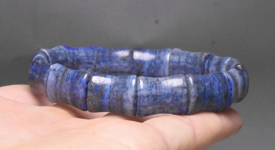 7CM Hongshan Culture Lapis Lazuli Pattern Round Elasticity String ...