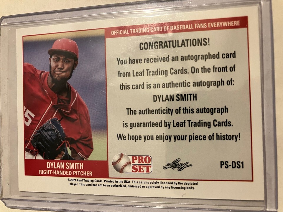 2021 Leaf Pro Set Baseball Blaster Green Auto Dylan Smith #PS-DS1 ...