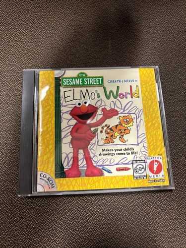 Create & Draw in Elmo's World PC CD ROM Windows Sesame Street 1999 VTG ...