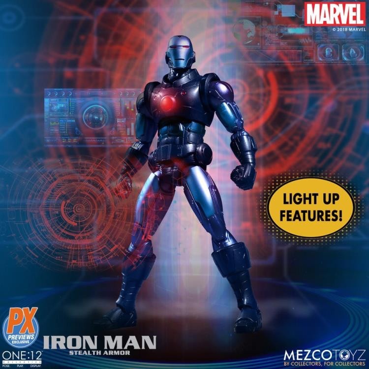 Mezco Marvel One:12 Collective Iron Man (Stealth Armor) PX Previews ...