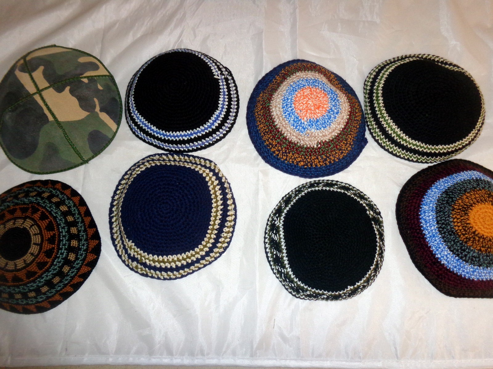 Lot of 6 kippa new hand knitted and diffrent color | eBay