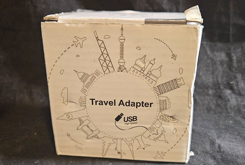 Universal Intern Power Travel Plug Adapter, 5 in 1 European-Black ...