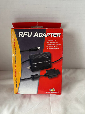 RFU ADAPTER Connects Nintendo 64 or Super NES to your TV Television New ...