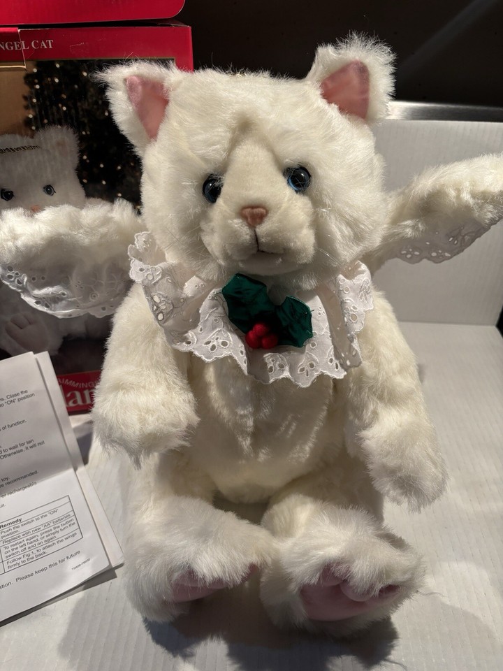 Dillards 12" Animated Angel Cat Felicity White Beautiful Deco Not ...