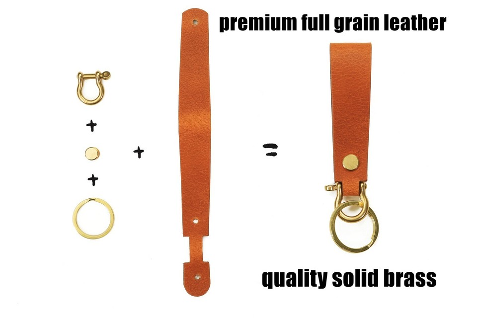 Heavy Duty personalized leather belt loop keychain , Custom car Key fob ...