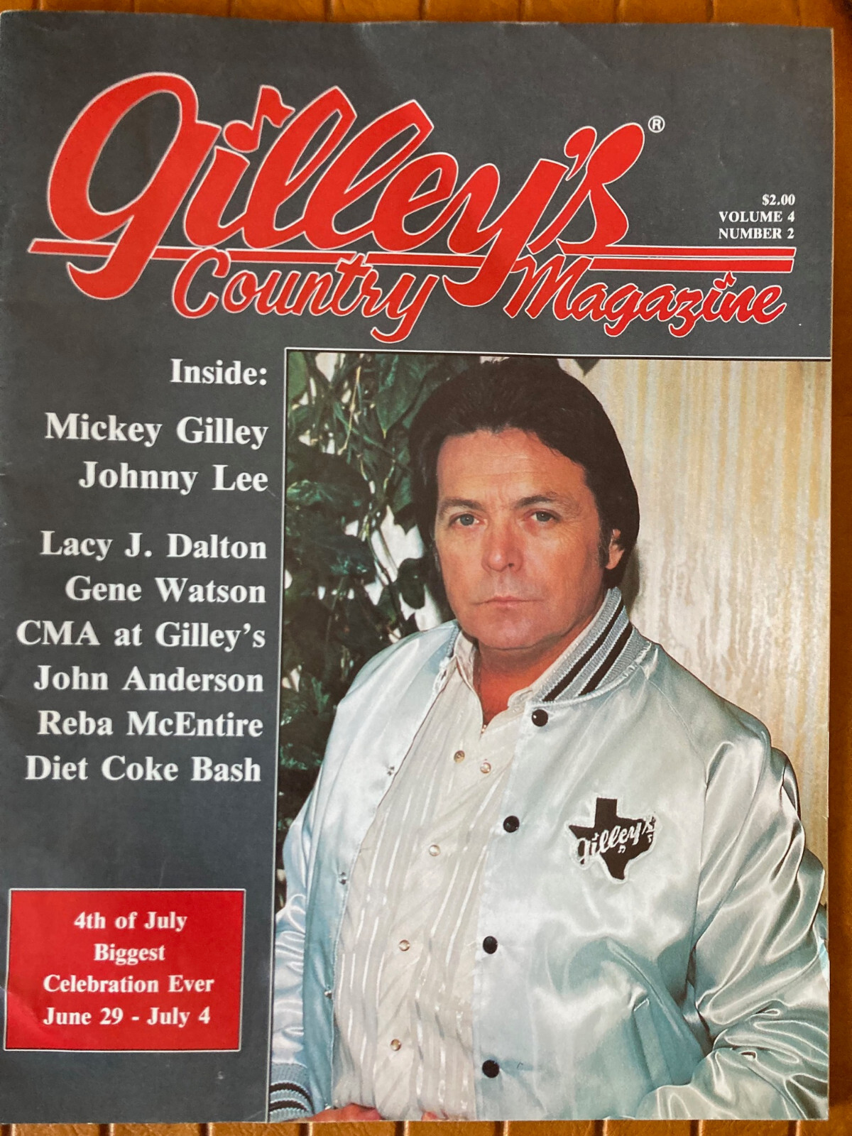 MICKEY GILLEY GILLEY'S PASADENA TEXAS COUNTRY NIGHTCLUB BAR MAGAZINE ...