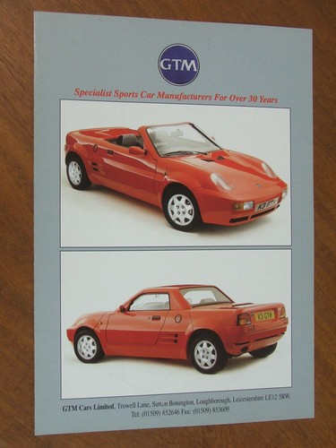 c2000 GTM K3 Rossa Kit Car original UK 4 page brochure | eBay
