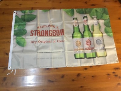 Strong bow cider poster man cave flag bulmer Mercury strongbow bar sign ...