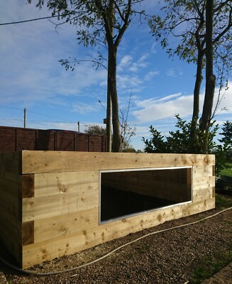 Bespoke Stainless Steel Koi Pond Custom Made Viewing Window Frame and ...