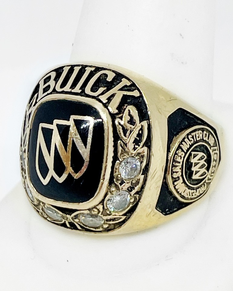 Rare “Buick” 10K Gold Ring with Diamonds | eBay