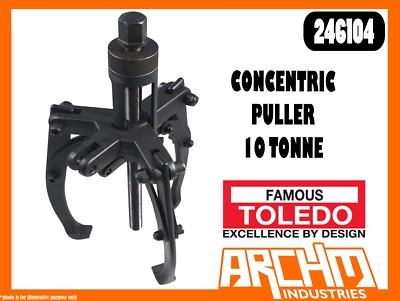 TOLEDO 246104 - CONCENTRIC PULLER 10 TONNE - SCREW OPERATED SELF ...